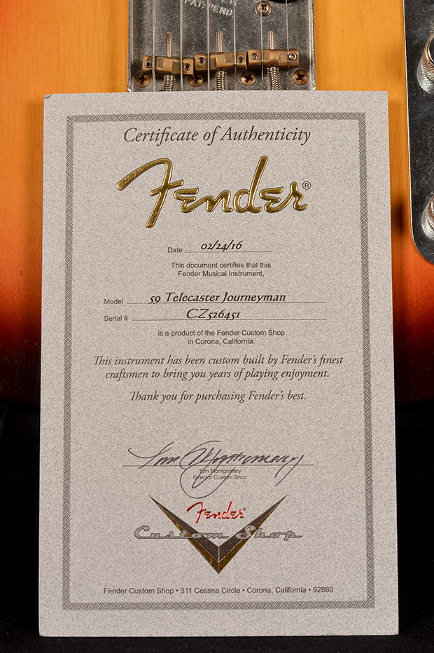 Fender Custom Shop 59 Telecaster Journeyman 2016 Sunburst | Woodstock ...