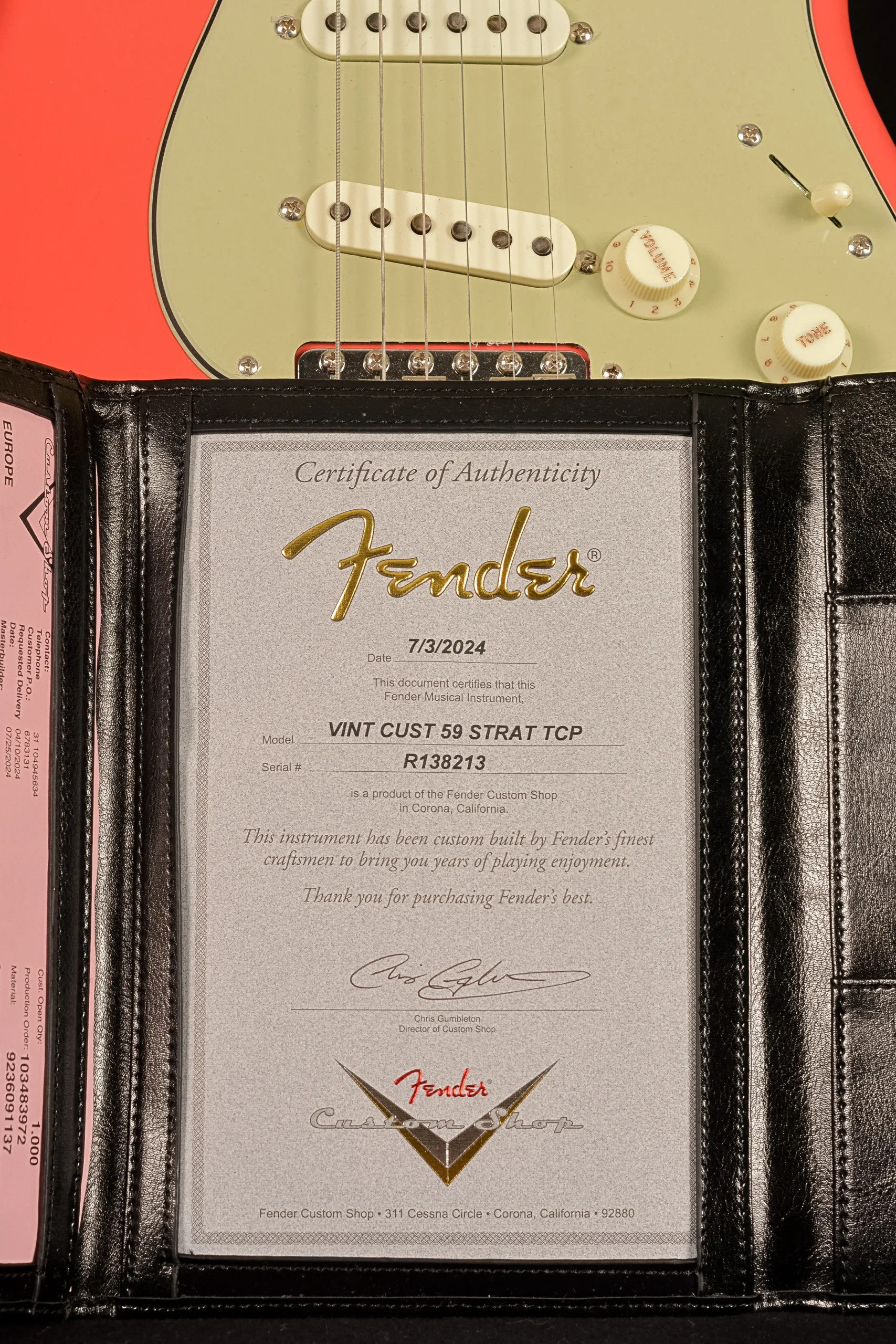 Fender Custom Shop Vintage 59 Stratocaster TCP Faded Aged Fiesta Red ...